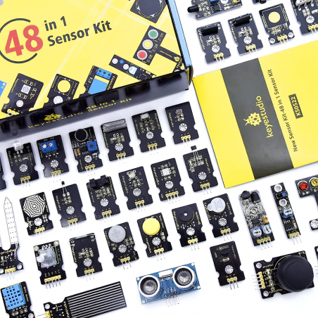 Kit de 48 Sensores para Arduino c/ caixa de cartão - Keyestudio KS0522
