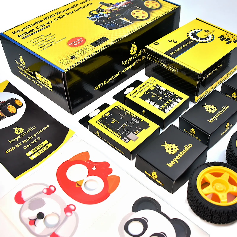 4WD Multi BT Robot Car Kit V2.0 - Keyestudio KS0470