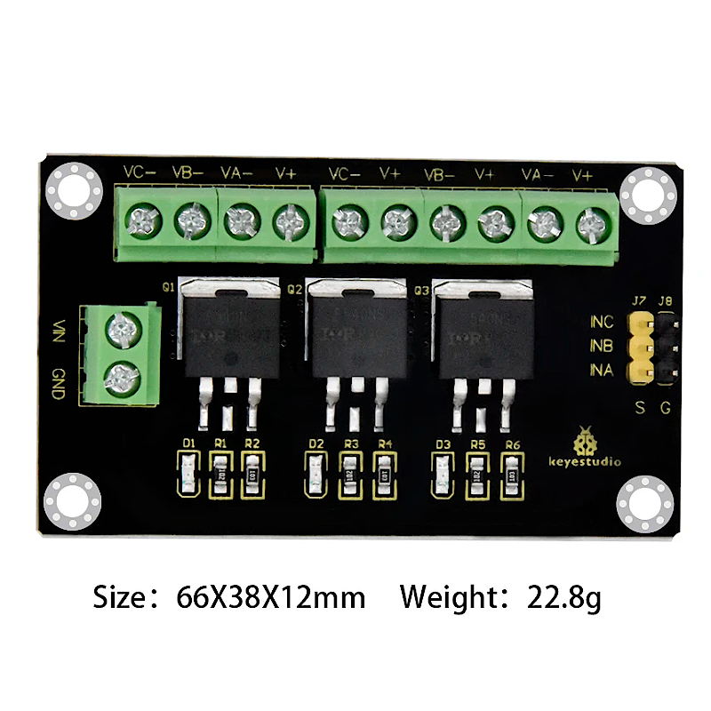 3-way IRF540 High Current MOS Module for Arduino - Keyestudio KS0449