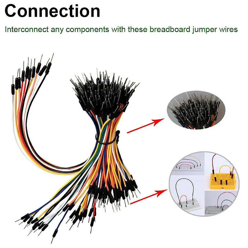 Kit Breadboard + 65 Jumper Wires + Power Supply Module + 140PCS Wires