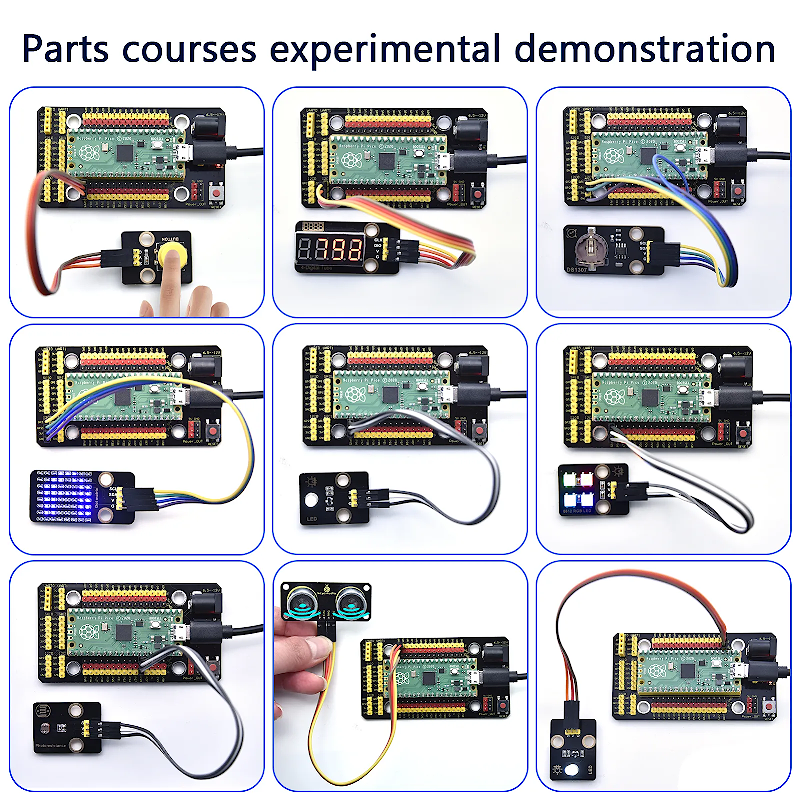 Raspberry Pi Pico 24 in 1 Sensor Starter Kit (pi pico board included ...