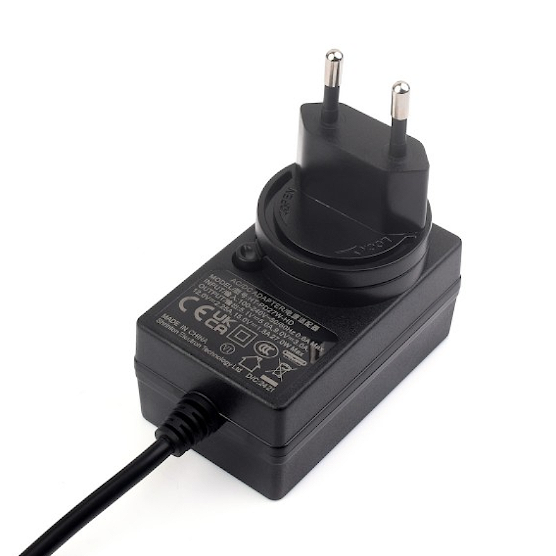 27W USB Type-C Power Supply EU Plug for Raspberry Pi 5 - Black
