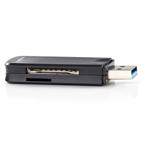 7-in-1 USB 3.0 Memory Card Reader - Nedis CRDRU3100BK