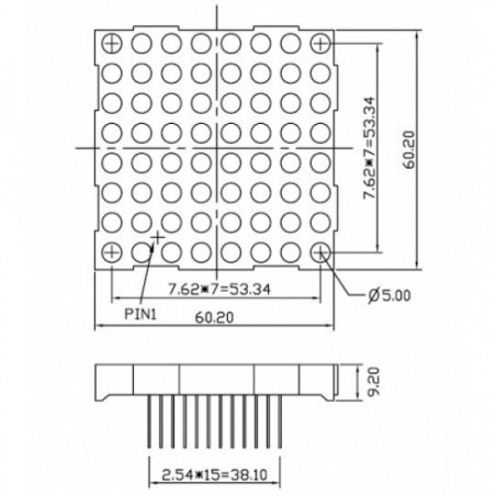 RGB LED Matrix MAX7219 - 60x60mm