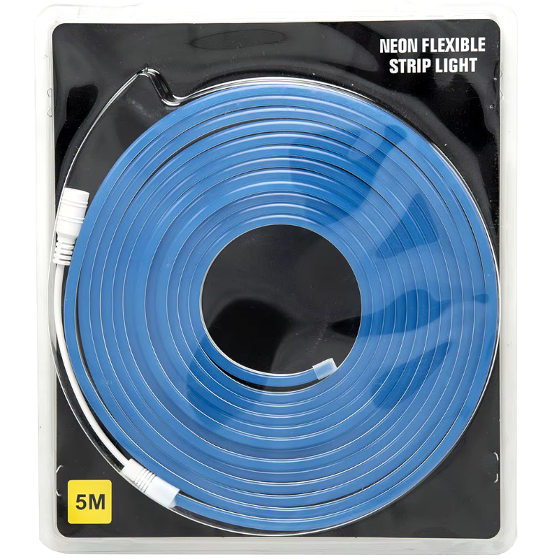 Narrow Neon LED Light Strip 2835SMD, 120LEDs, IP67, DC 12V, 6mm - Blue