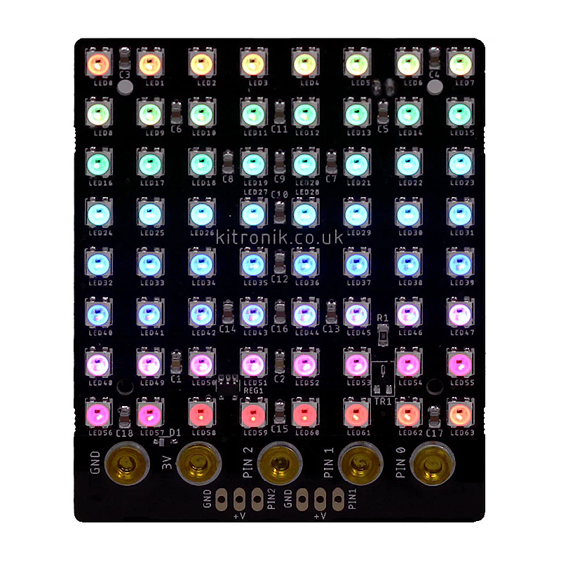 Kitronik ZIP Tile Display 8x8 RGB for BBC microbit - 5645