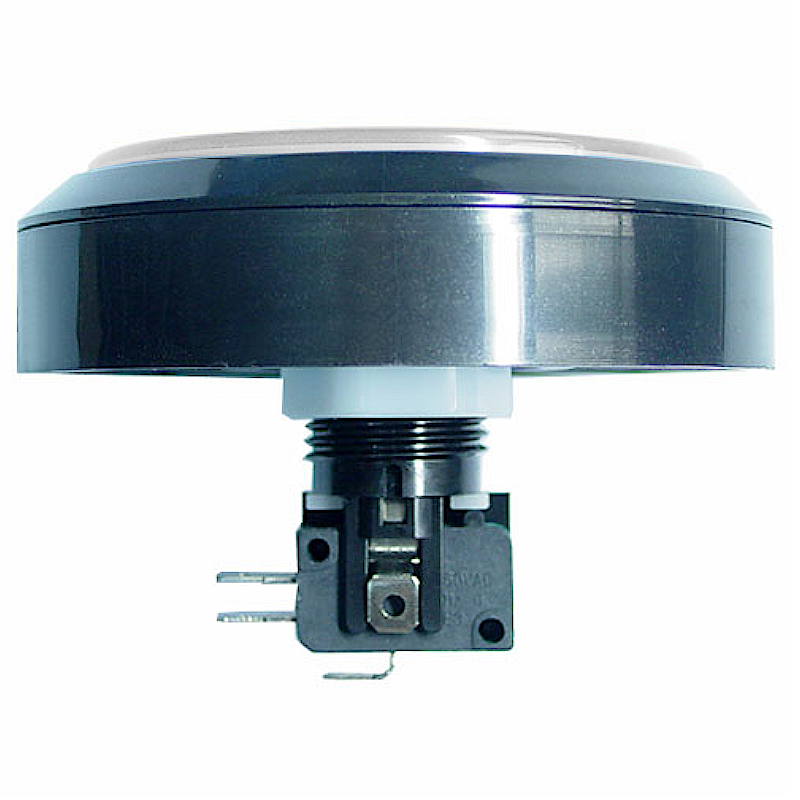 100mm Flat Head Push Button 100mm LED 12VDC - White