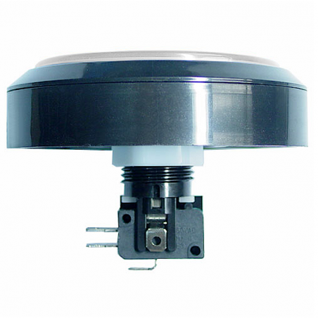 100mm Flat Head Push Button 100mm LED 12VDC - White