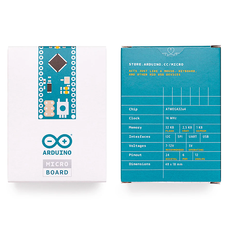 Arduino Micro with soldered headers- Arduino A000053
