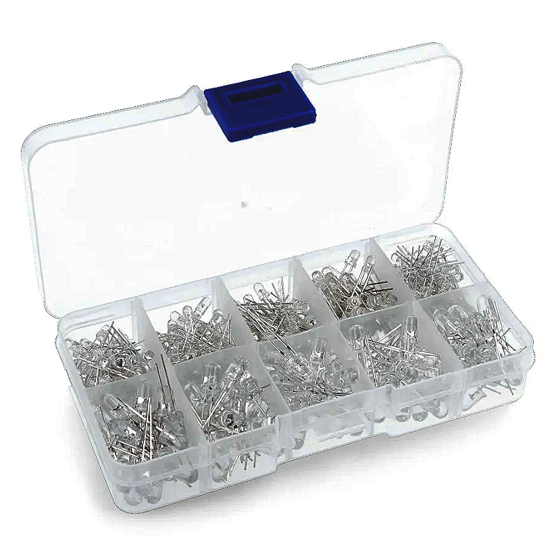 Set of 300 LEDs 3mm and 5mm Transparent - various colors