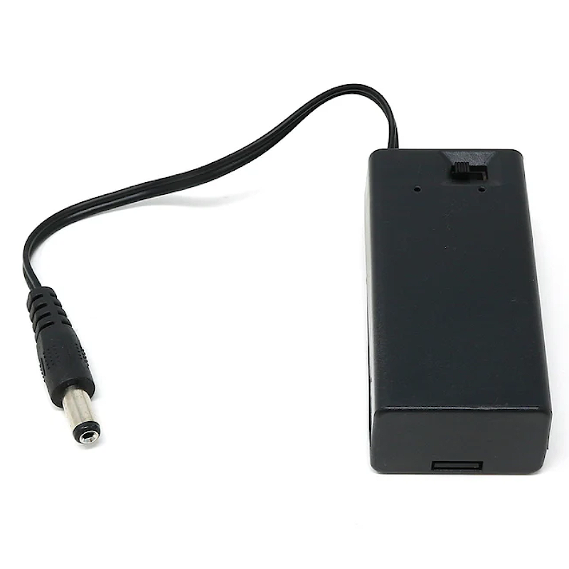 9V Battery Holder Box with DC Plug Cable