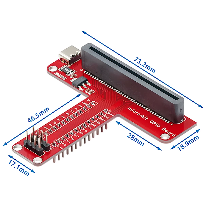 Micro:bit T-shaped Breadboard Expansion Board with Type-C USB