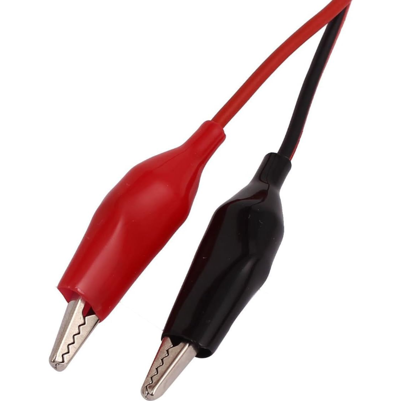 Set of red and black crocodile-crocodile clip cables - 100cm