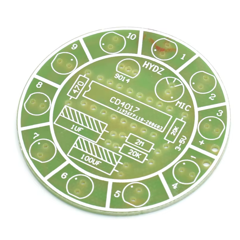 CD4017 colorful voice control rotating LED light kit DIY 5V (to solder)