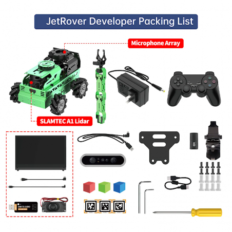 Hiwonder JetRover AI Robot Developer Kit w/ Jetson Nano, Vision, LIDAR ...