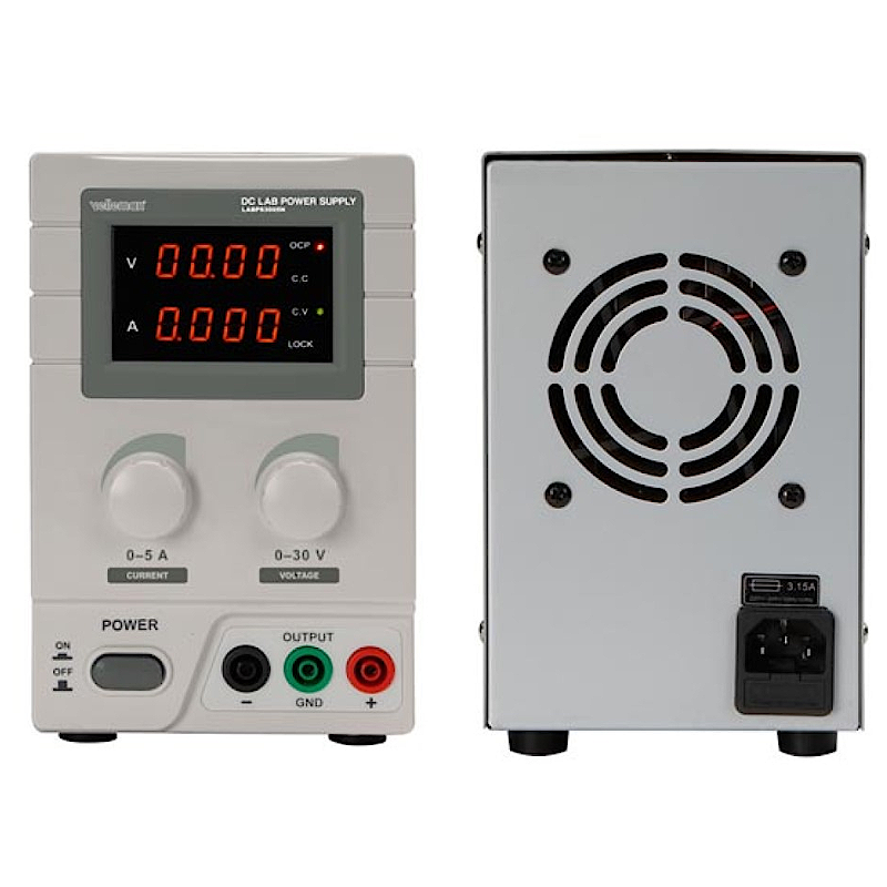 Lab Power Supply 1 channel 0-30 VDC/0-5 A - Velleman LABPS3005N