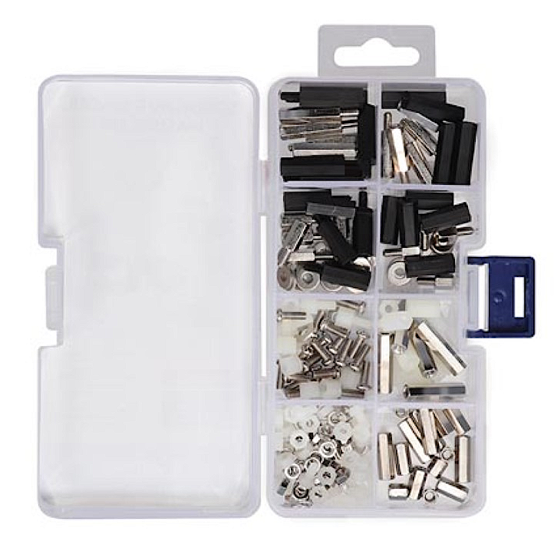 SET OF 205pcs SCREWS, NUTS, SPACERS, WASHERS - Whadda WCS400