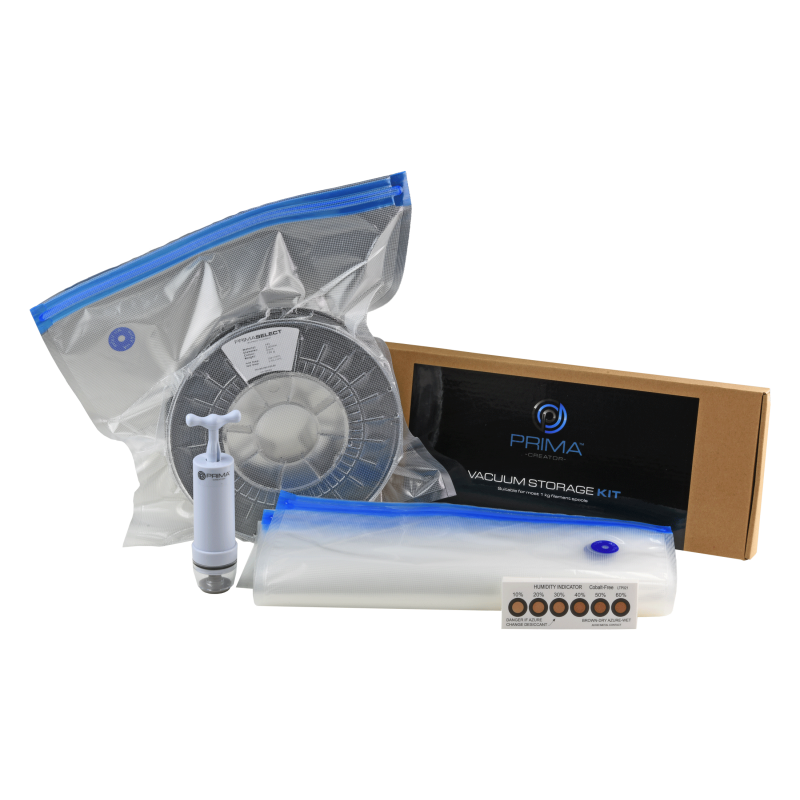Kit with bags and vacuum pump for 3D filaments.