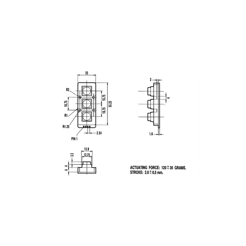 3 Metalic Keys Keypad