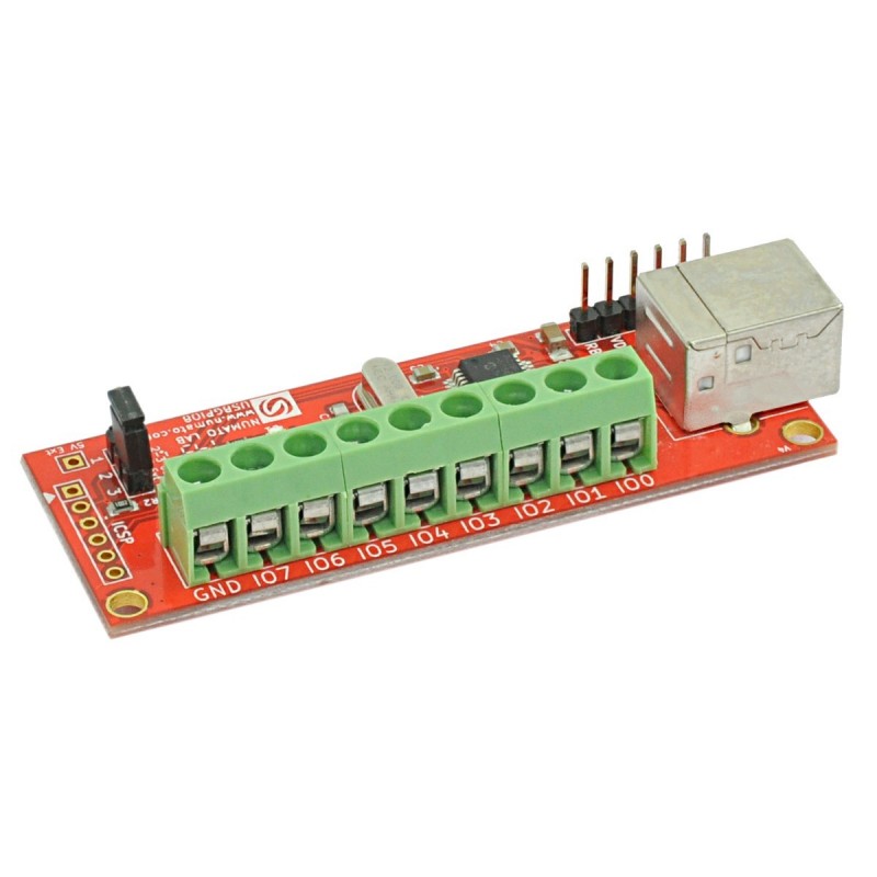 8 Channel USB GPIO Module With Analog Inputs