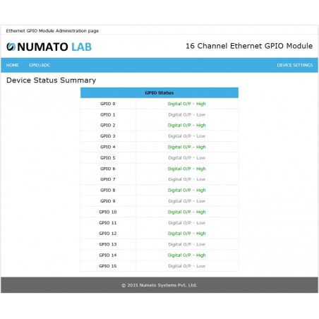 Módulo GPIO Ethernet 16 canais com entradas analógicos