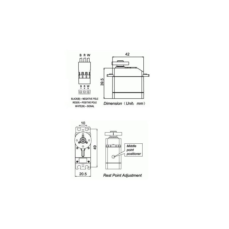 Servo - Generic High Torque Full Rotation (Standard Size)