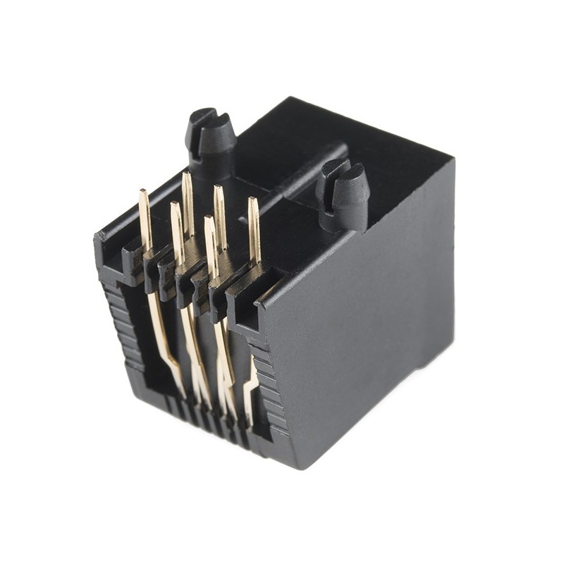 Socket RJ12 6 PIN PCB angled 90°