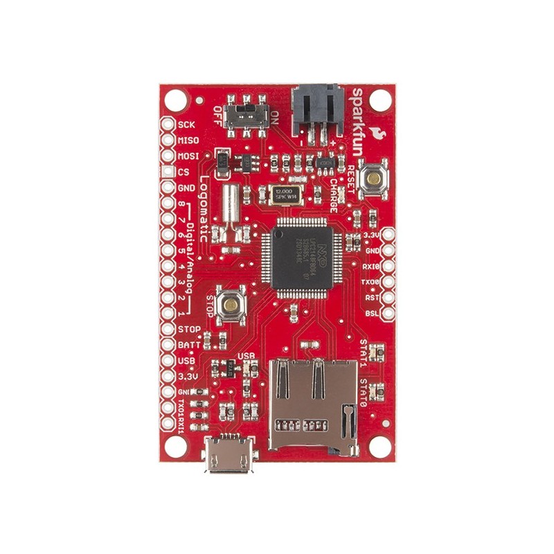 SparkFun Logomatic v2 - Datalogger 10 GPIO ou série TTL p/ cartão microSD (FAT32)