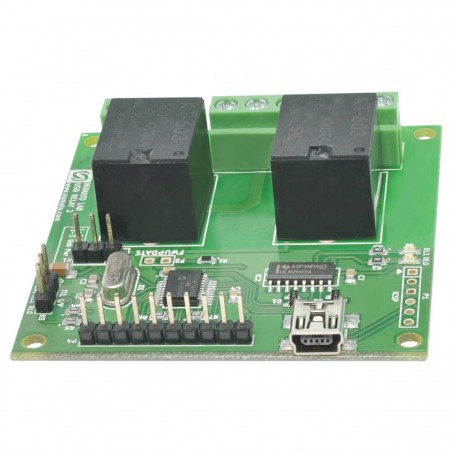 2 Channel USB Relay Module - USB miniB