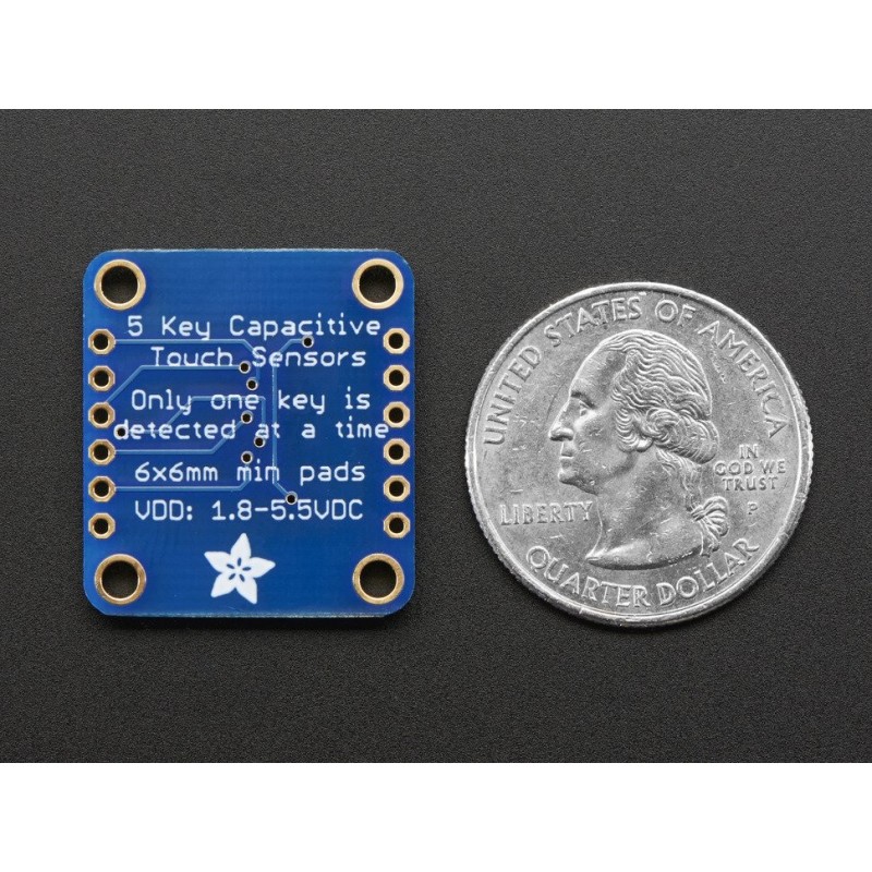 Standalone 5-Pad Capacitive Touch Sensor Breakout - AT42QT1070