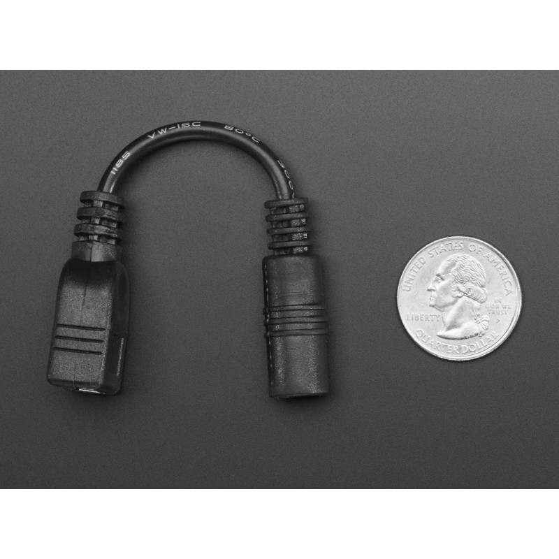 USB A Jack to 5.5/2.1mm jack adapter