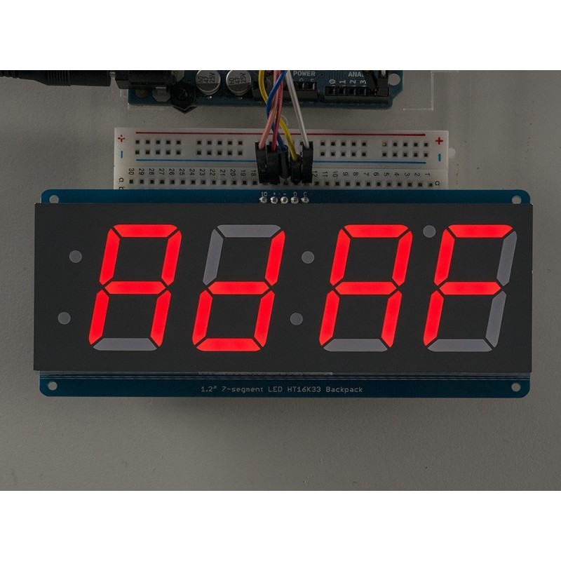 Adafruit 1.2" 4-Digit 7-Segment Display w/I2C Backpack - Red