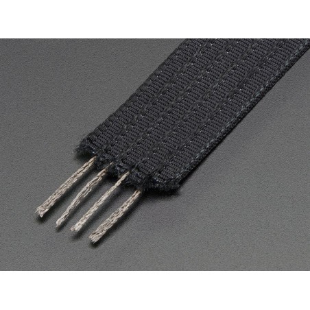 Conductive thread ribbon cable - Black - 91cm
