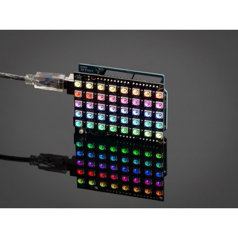 Shield NeoPixel p/ Arduino - Matriz 40 LEDs RGB