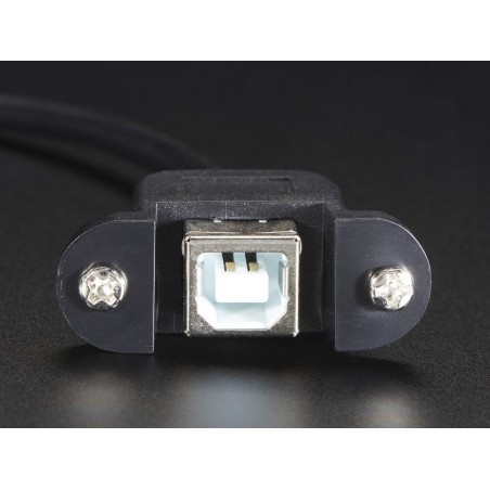Panel Mount USB Cable - B Female to Micro-B Male