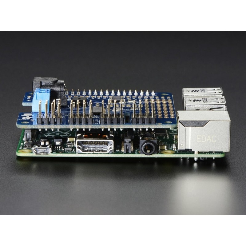 HAT Raspberry Pi p/ Servos c/ 16 canais PWM por i2c - Adafruit