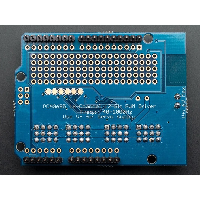 Shield 16 canais PWM 12bits para servos por i2c