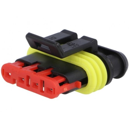 Conector 4 pinos fêmea à prova de água IP67 - 24VDC