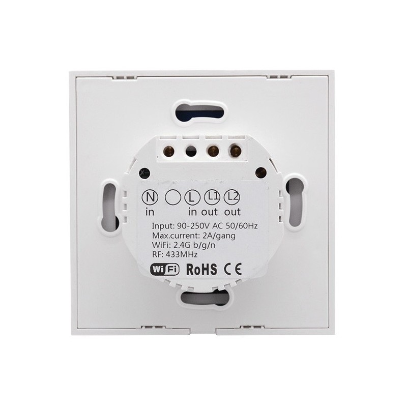 Sonoff T1 EU: 1-2 Gang WiFi RF Smart Wall Touch Light Switch Sonoff T1 EU: 1-2 Gang WiFi RF Smart Wall Touch Light Switch