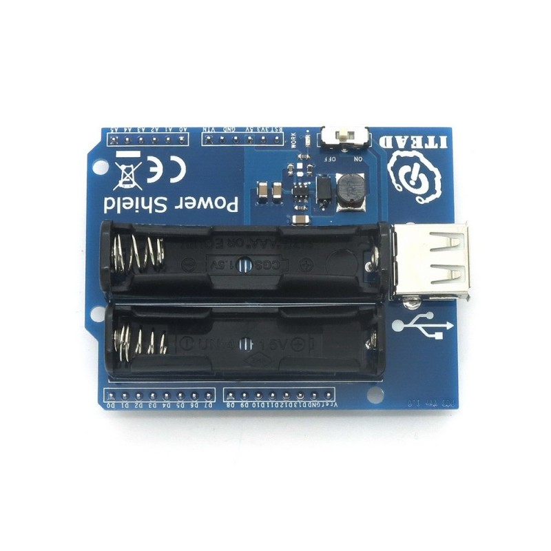 Portable Battery Power Supply Shield Kit For Arduino