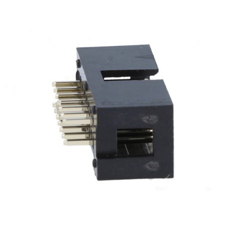 Socket IDC male 14 pins THT gold plated 2.54mm