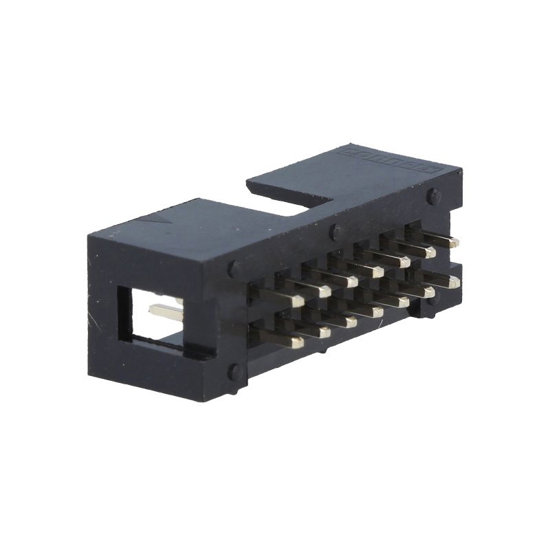 Socket IDC male 14 pins THT gold plated 2.54mm