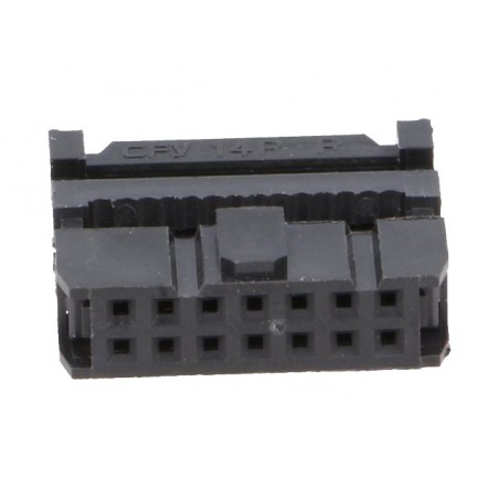 Plug IDC female 14 pins 2x7 2.54pitch IDC for ribbon cable 1.27mm