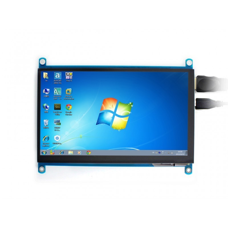 7inch HDMI LCD (H), 1024x600, IPS, supports various systems, capacitive touch
