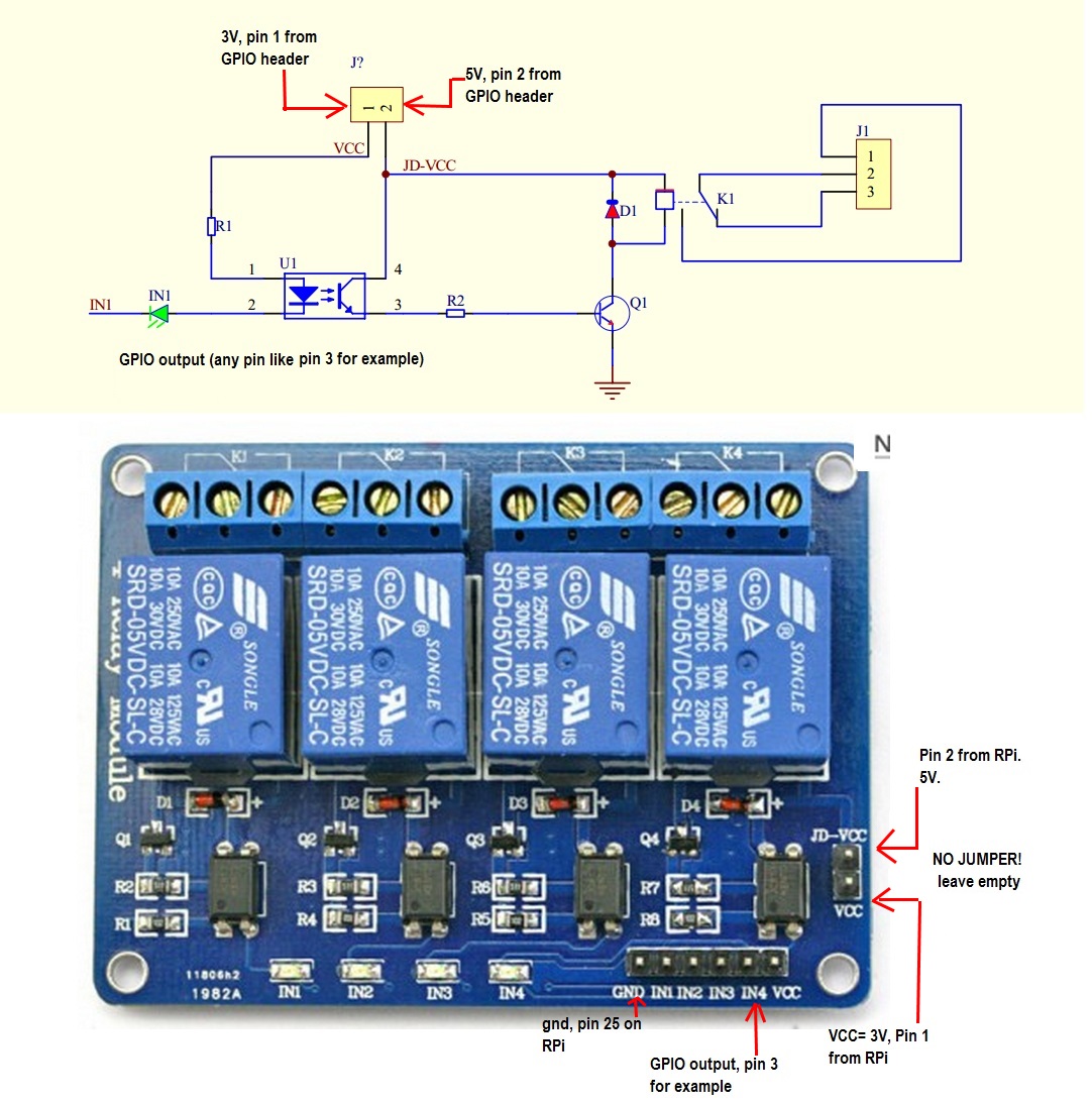 Arduino 5V 4-Channel Relay Module With Optocoupler - For Arduino ...